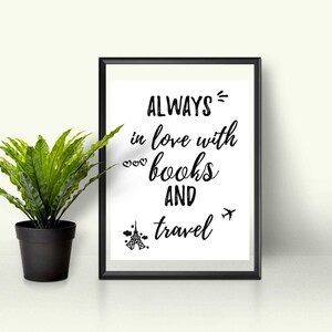 Book Addict Poster, Travel Addict Poster, Travel Lover Gift, Book Lover ...