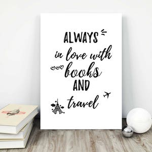 Book Addict Poster, Travel Addict Poster, Travel Lover Gift, Book Lover ...