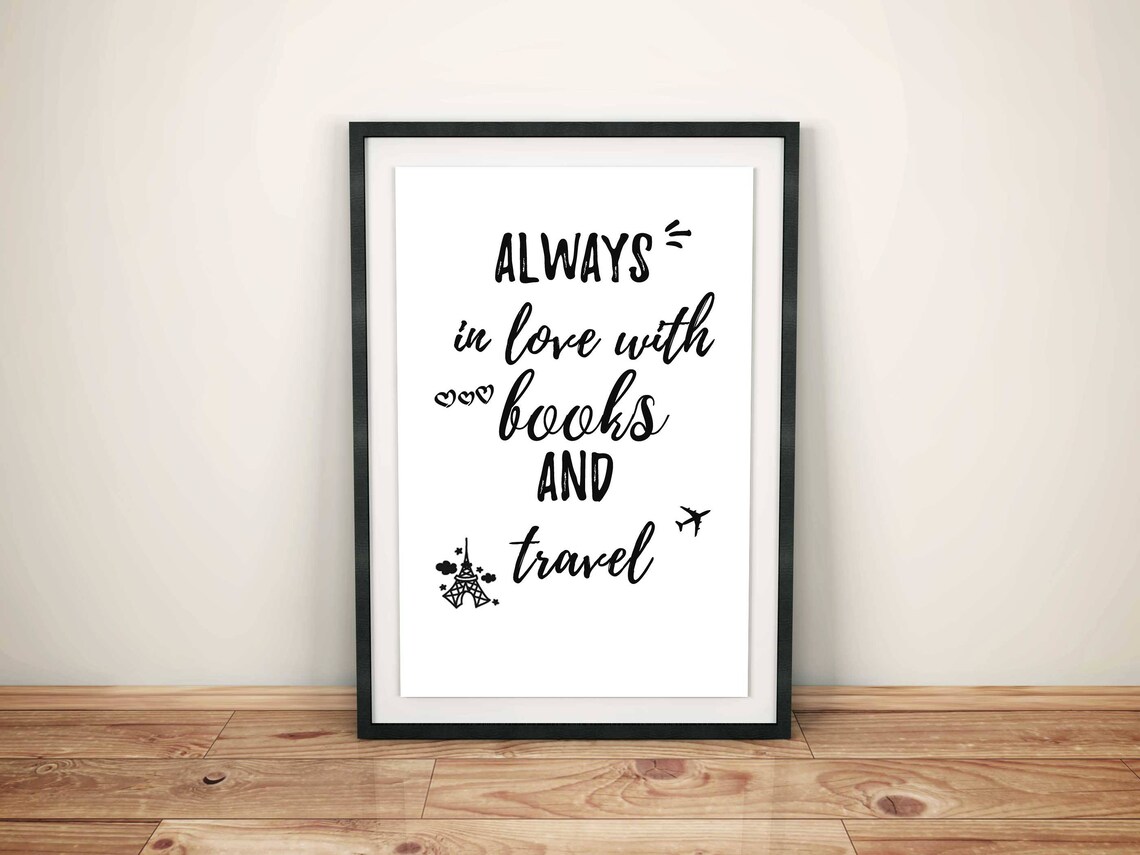 Book Addict Poster, Travel Addict Poster, Travel Lover Gift, Book Lover ...
