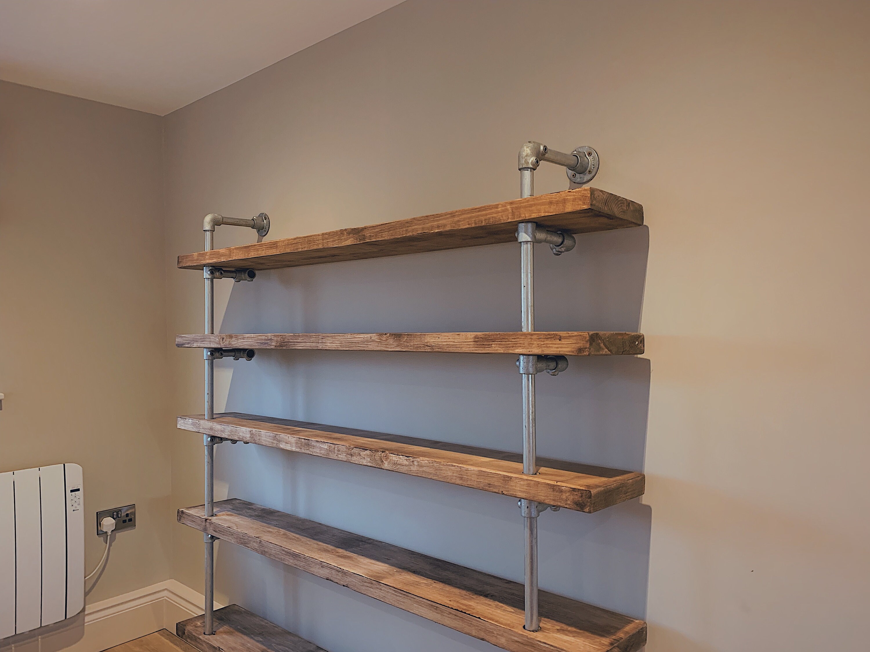 Industrial Style Bookcase Scaffold Board on Steel Tube - Etsy UK