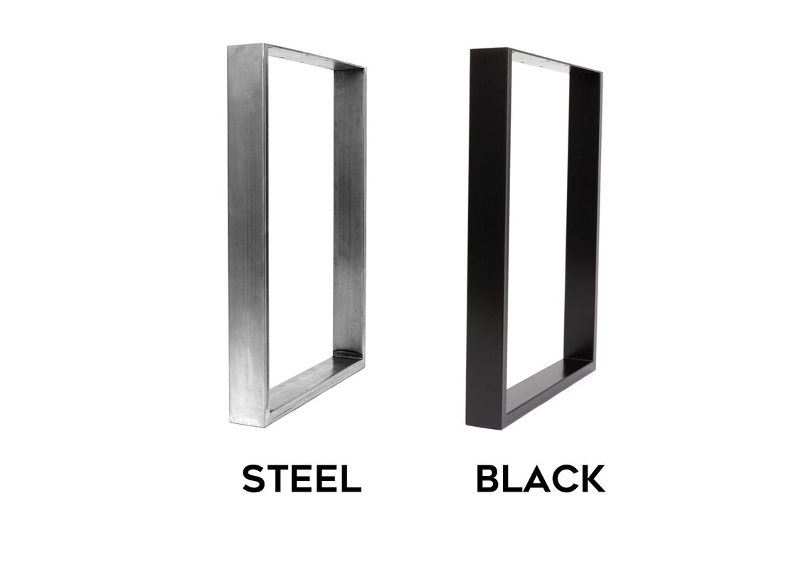 Rustic Dining Table & Bench Set Square Steel Legs Industrial - Etsy UK