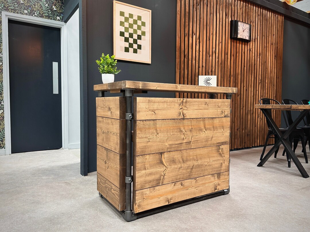 Rustic Counter, Bar, Front Desk, Handmade Welcome Desk Corner Unit ...