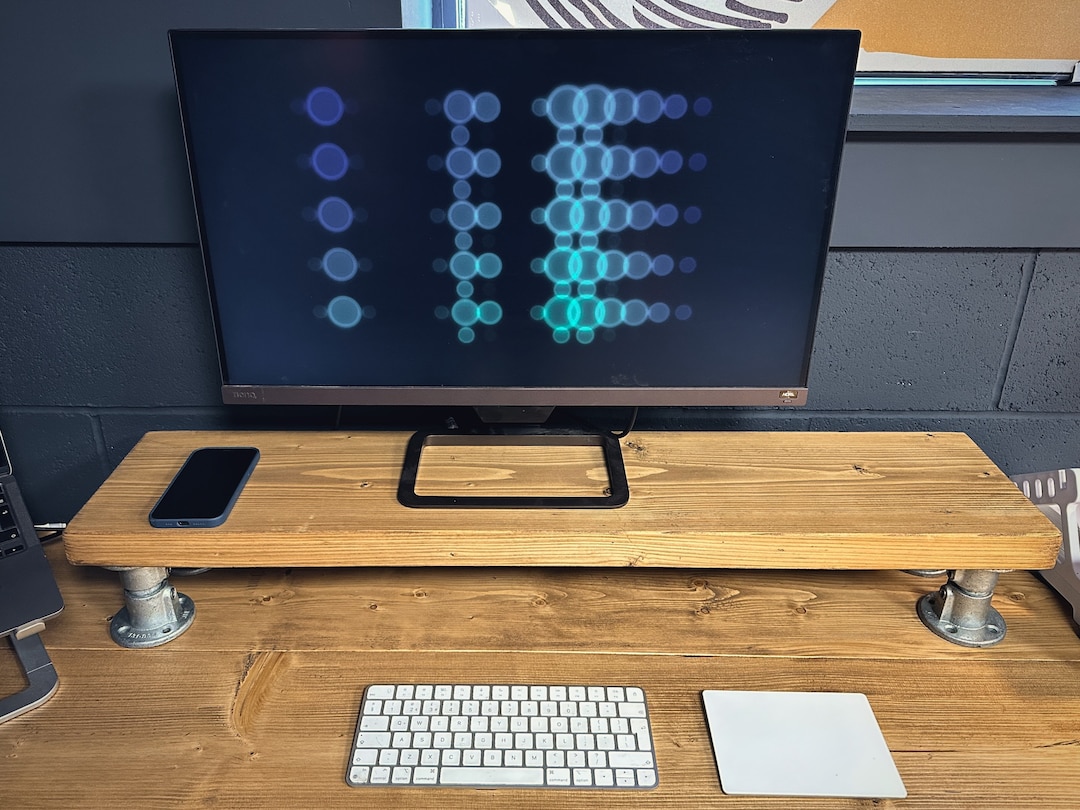 Computer desk with monitor platform store