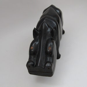 Ebony Hippo, African Old Sculpture, Hippo Wooden Sculpture, Hippo Wood ...