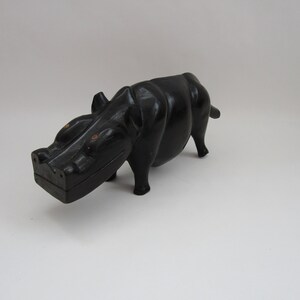 Ebony Hippo, African Old Sculpture, Hippo Wooden Sculpture, Hippo Wood ...