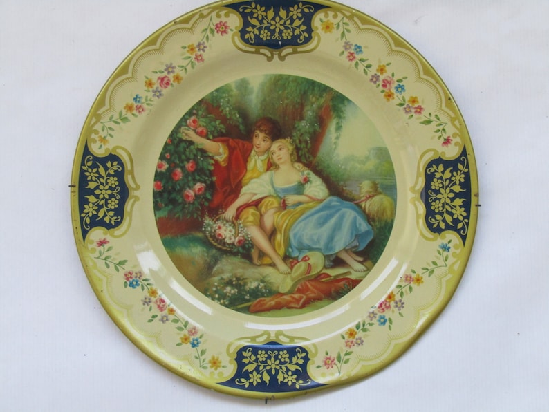 French Wall Plate Tin Wall Plate Ornamental Plate Old Wall - Etsy