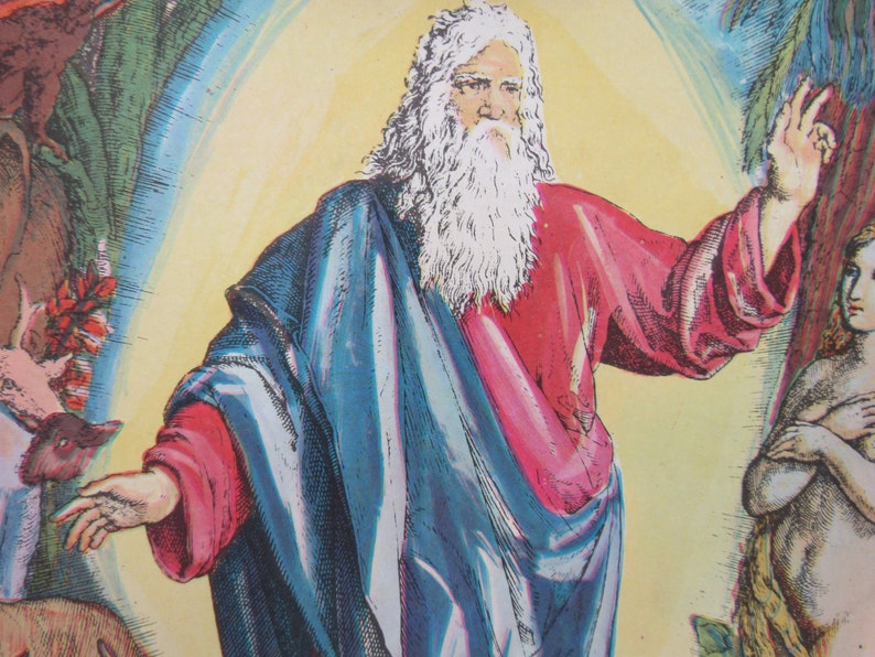 Educational Christian Wall Chart the Sixth Day of Creation - Etsy