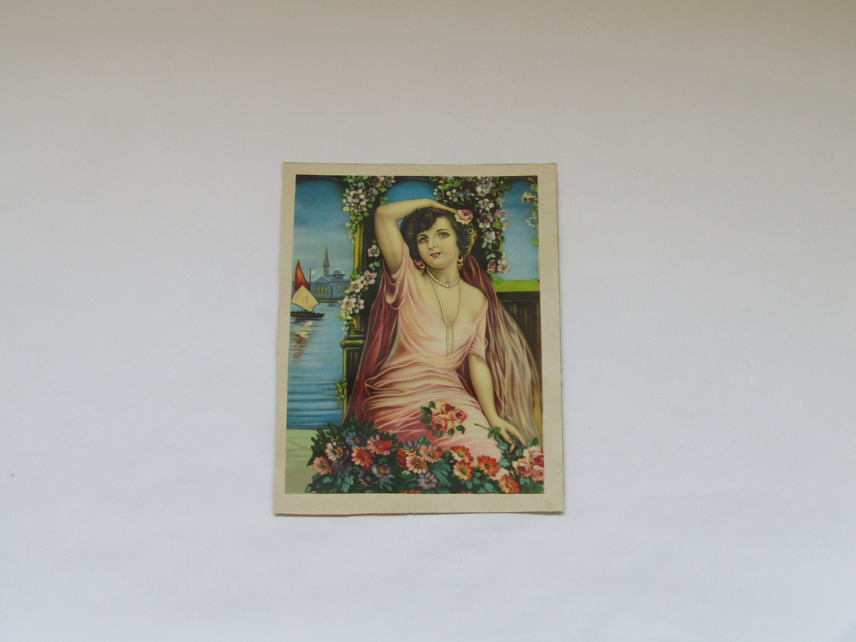 Woman Chromolithography Print Lithography Print Woman | Etsy