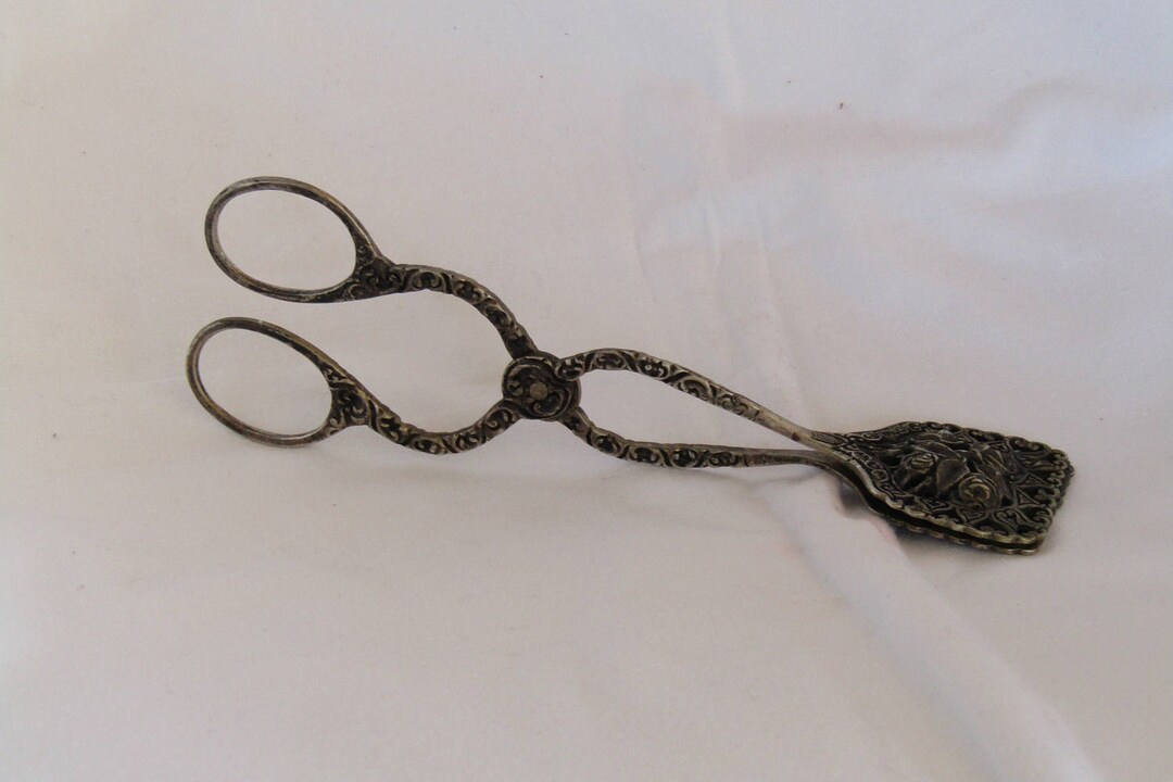 Antique Sterling Silver Scissor Tongs: Sandwich & Pastry Server - Etsy