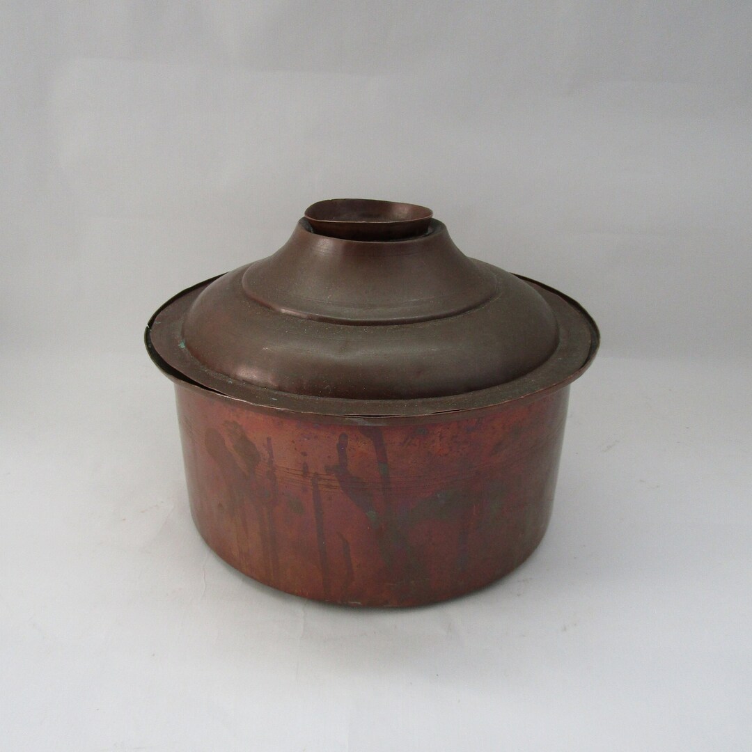 Antique Food Canister With Lid / Rustic Primitive Storage / Primitive ...