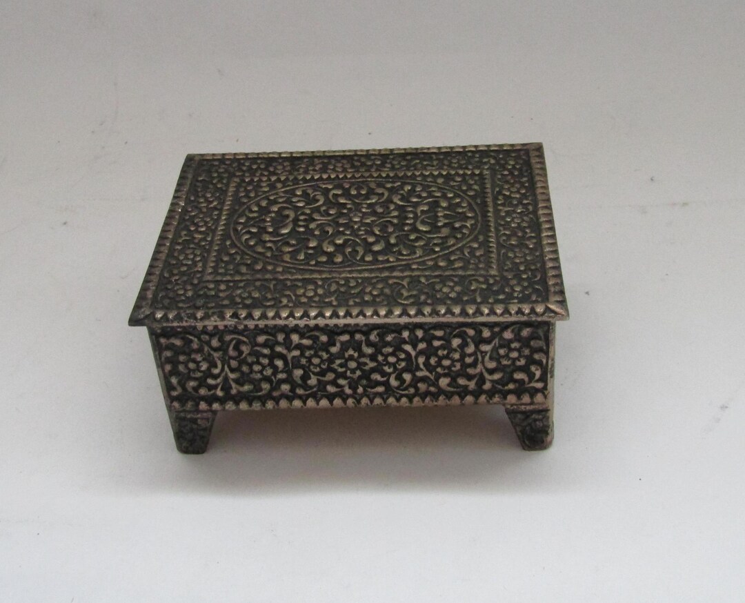 Very Old Brass Box, Vintage Brass Box, Antique Jewelry Box, Rare ...