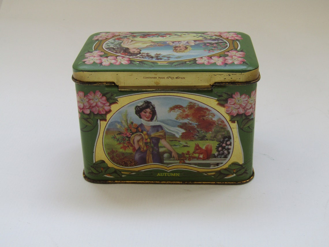 Vintage English Tin Can Litho Tin Container Vintage Tin - Etsy