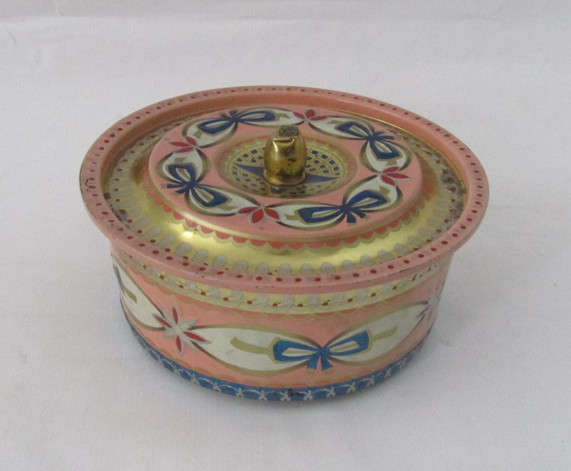 Vintage Art Grace Tin Container: Round Kitchen Decor, Made in England ...