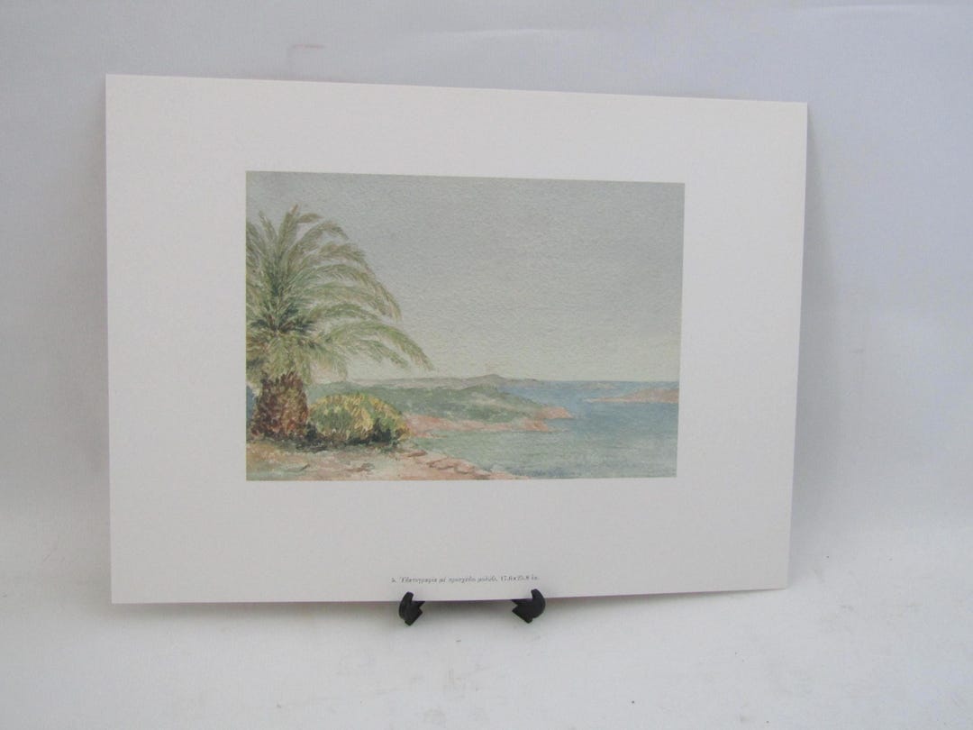 Greek Seascape Watercolor Art Print by Ioannis Valaoritis - Etsy