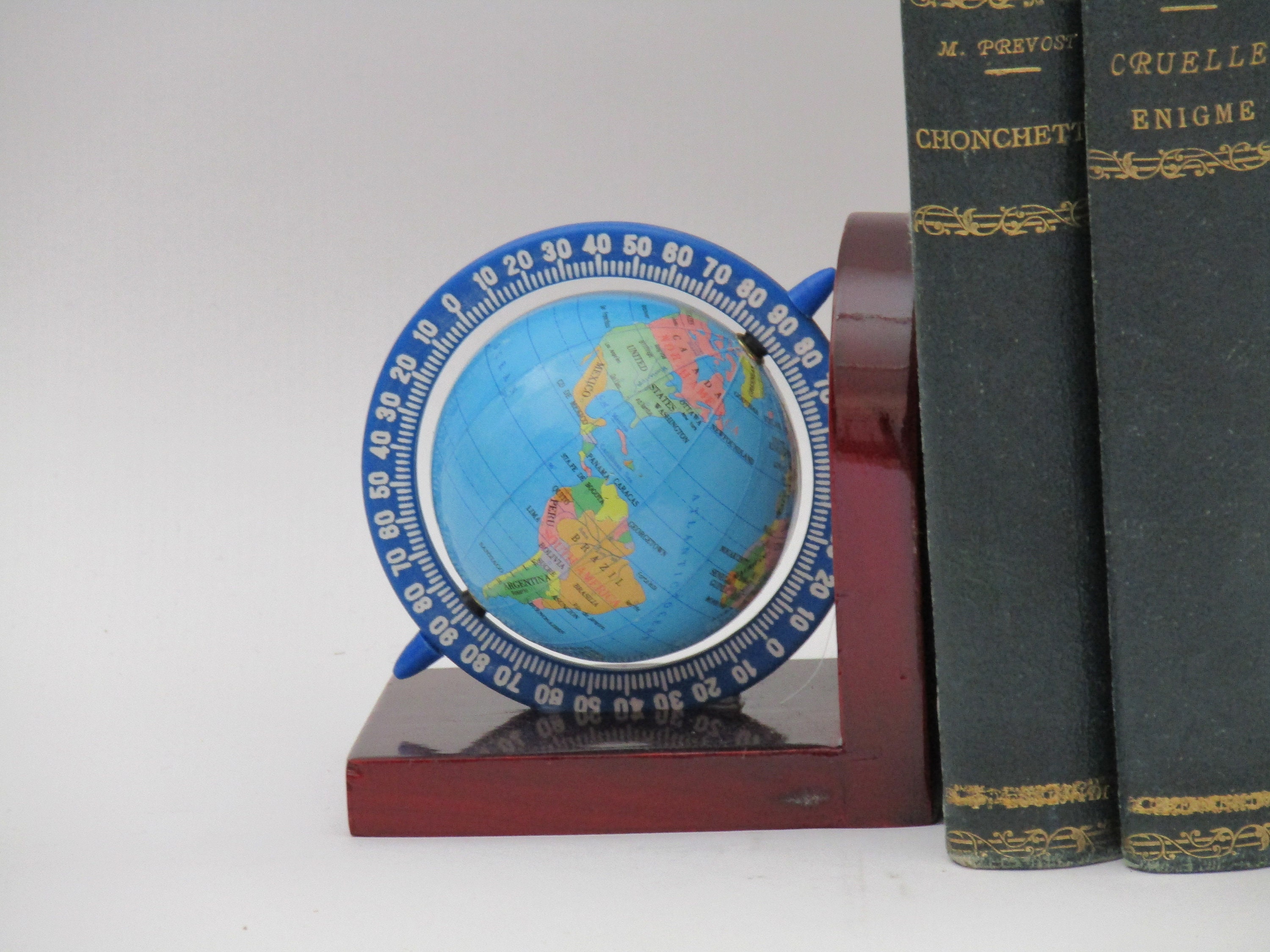 Vintage Wood and Plastic Globe Book Holders Book Holders for - Etsy