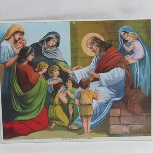 Educational Christian School Wall Chart " Jesus Blesses the Children ...