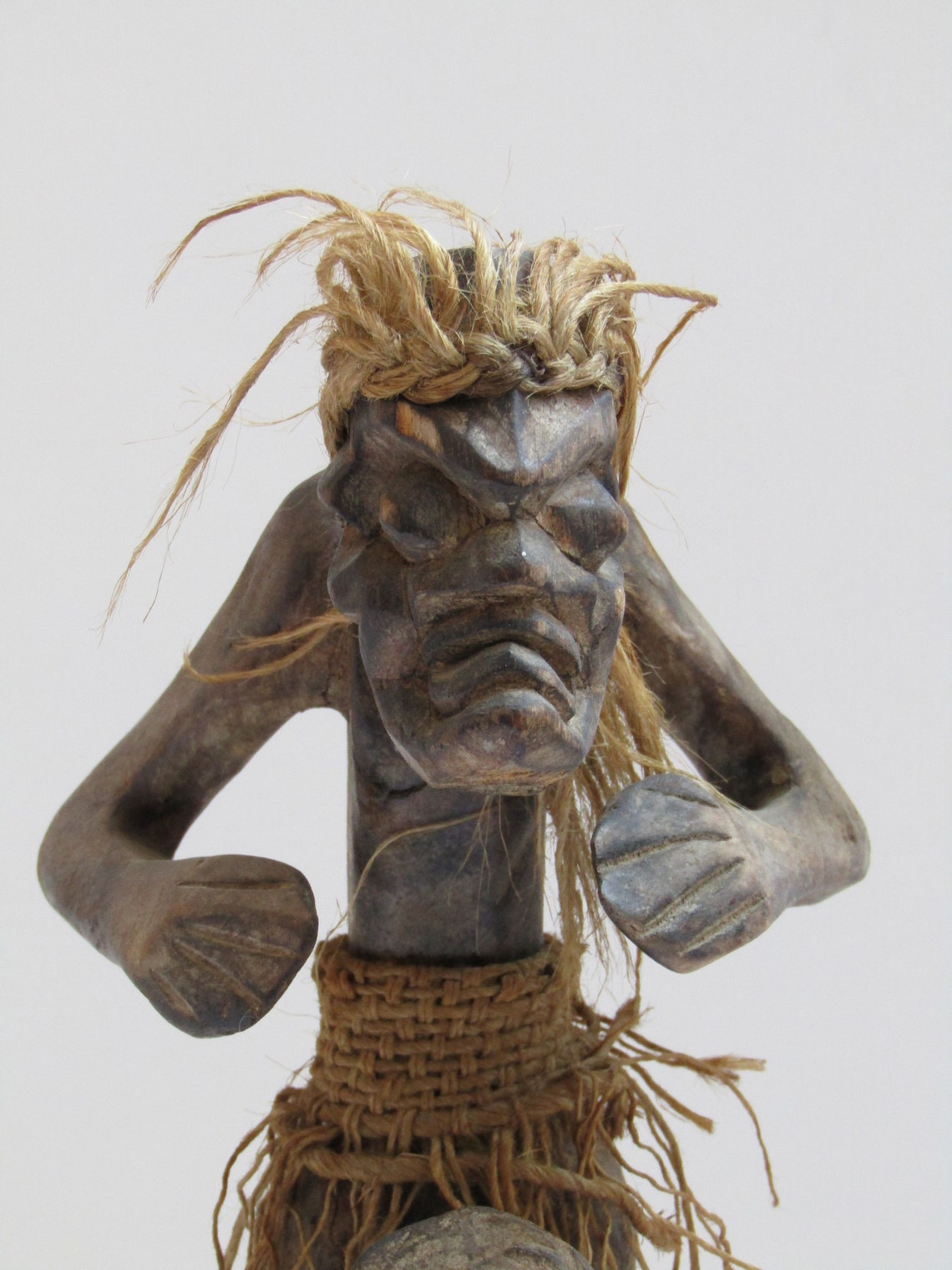 Tiki Drummer Tiki Figure Tiki Wood Carving Wood Statue Old - Etsy