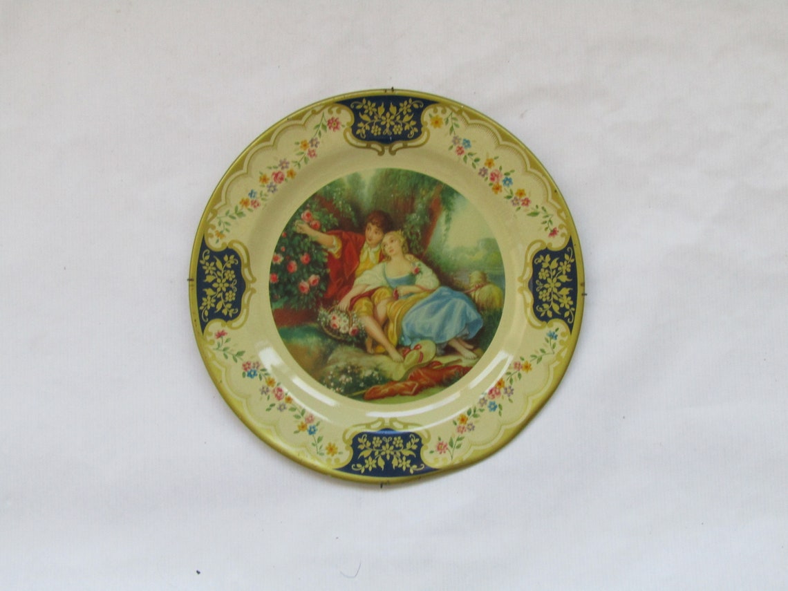 French Wall Plate Tin Wall Plate Ornamental Plate Old Wall - Etsy