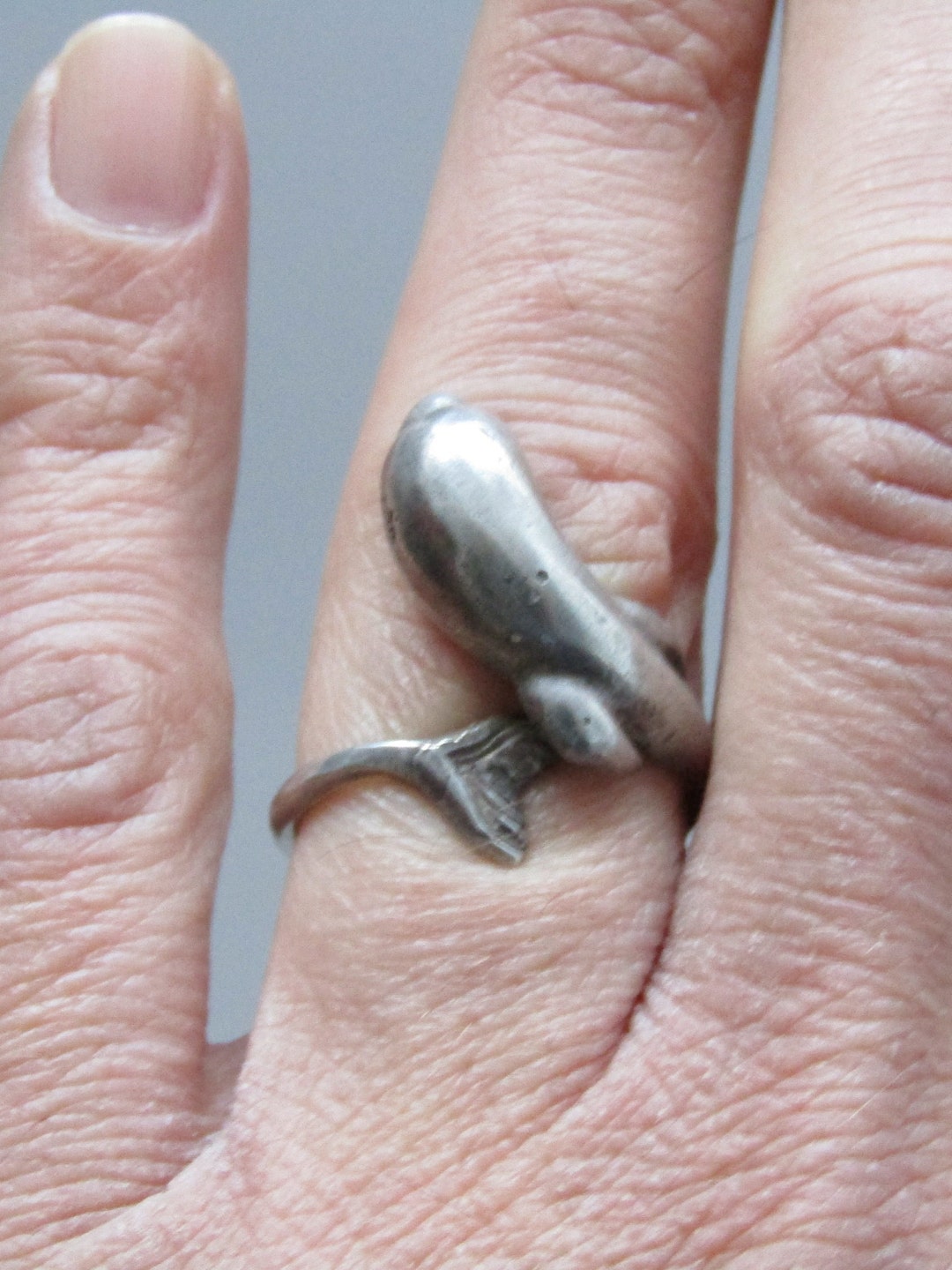 Minoan Dolphin Ring, Antique Dolphin Ring, Dolphin Silver Ring, Silver ...