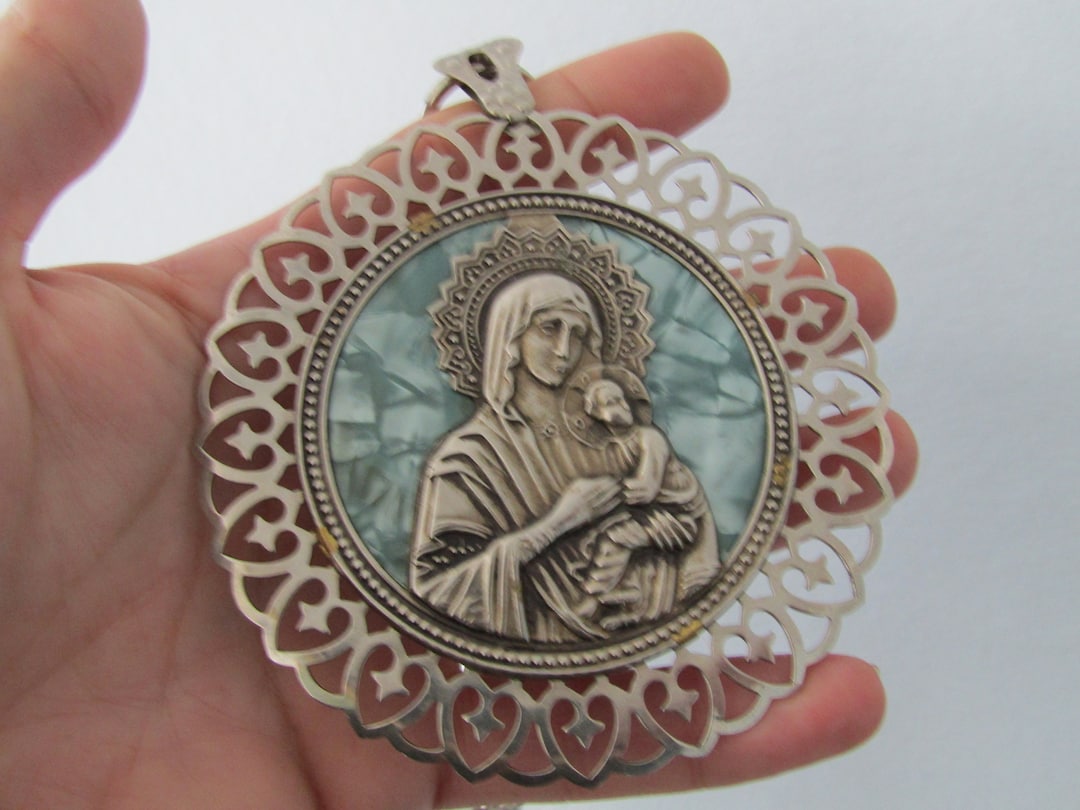 Virgin Mary Keep Sake , Holy Mary Medal , Medallion , Talisman ...