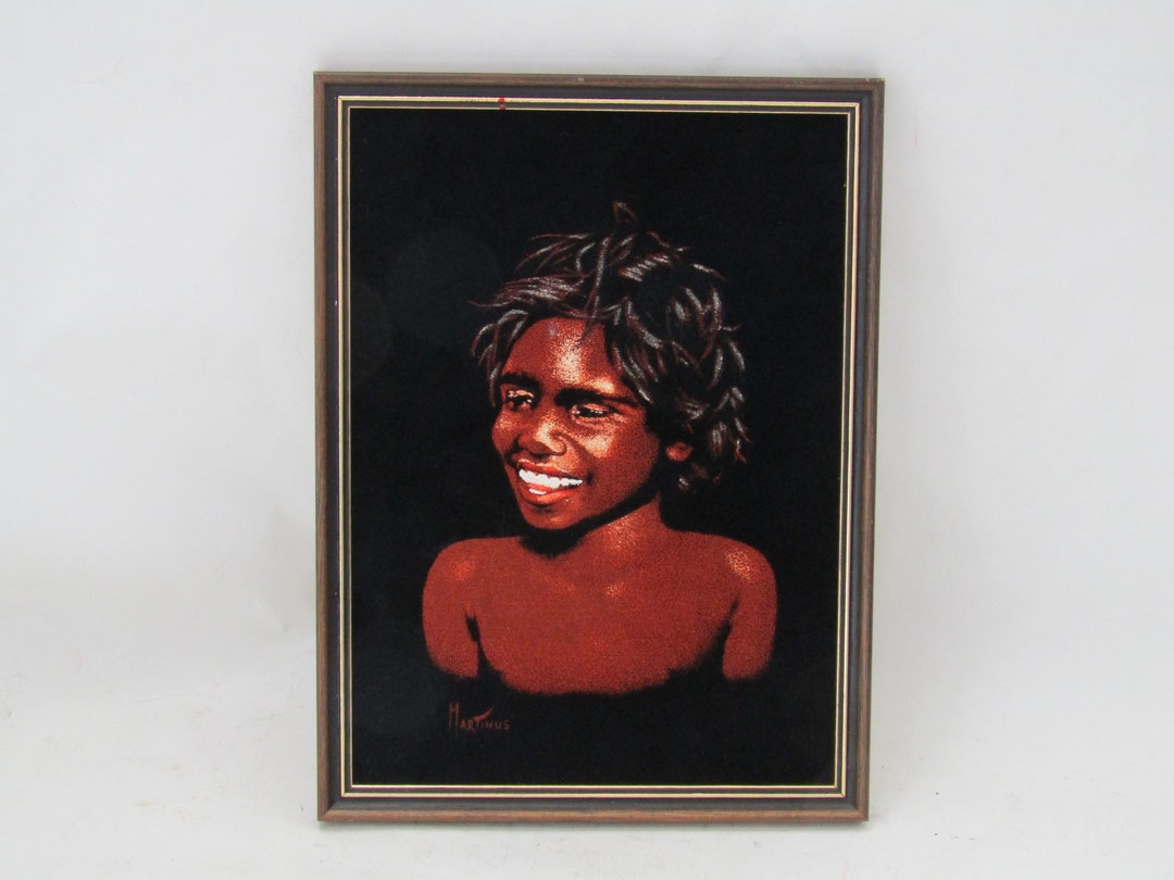 Aboriginal Boy Portrait Aboriginal Art Aboriginal Smiling Boy Portrait ...