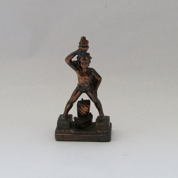 Sculpture Colossus Rhodes Colossus wonder statue Antique iron Colossus ...