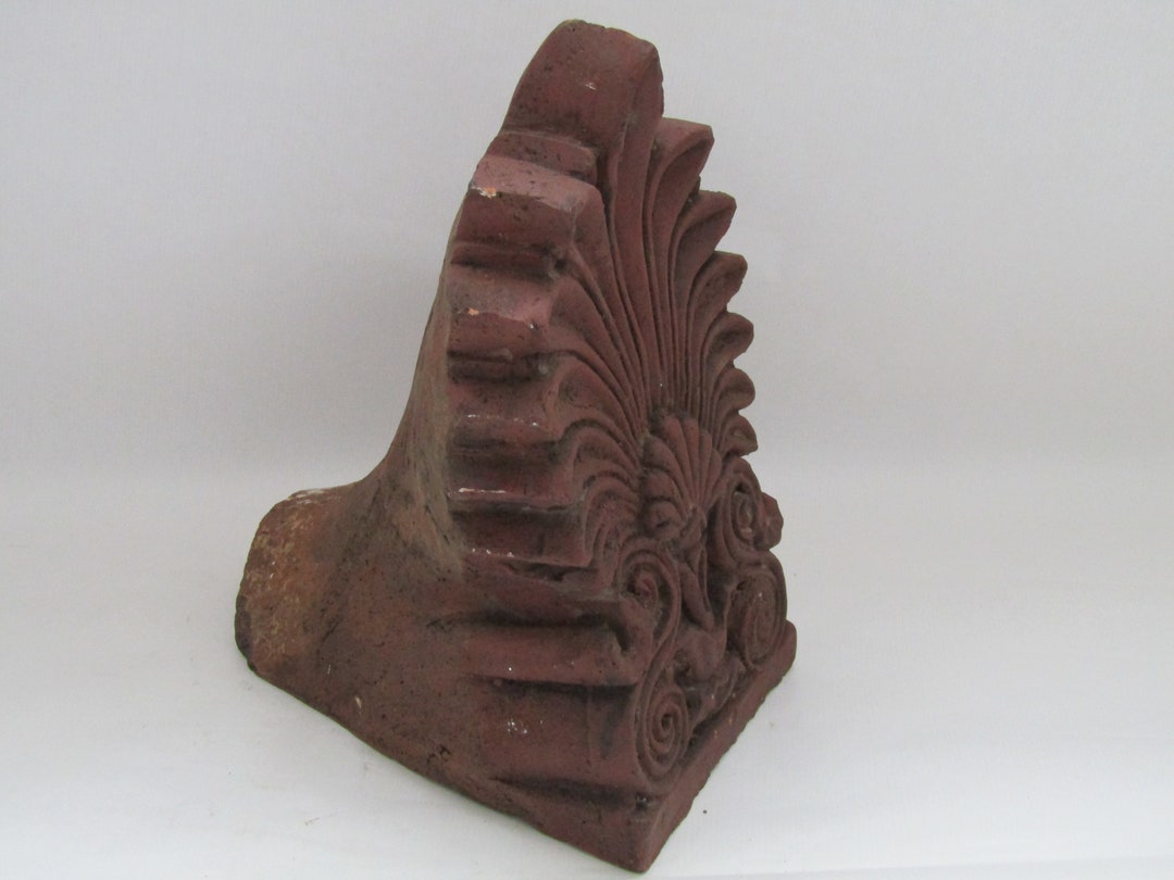 1880-1910 Antique Greek Ceramic Antefix Tile Neoclassical Anthemion ...