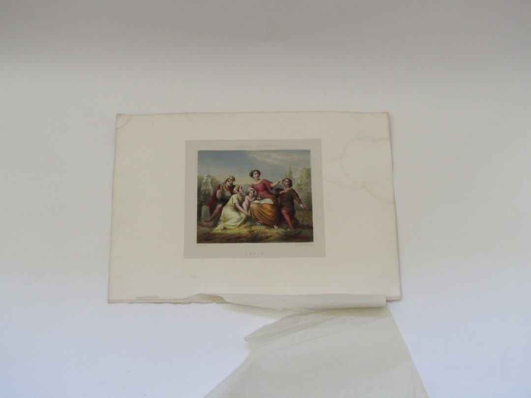 Rare Lithography - Antique Lithograph - Vintage Lithograph - Lithograph ...