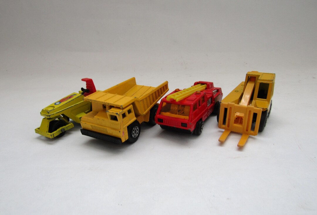 Vintage Lesney Matchbox Toy Car Set: Blaze Buster, Sambron, Faun, Rod ...