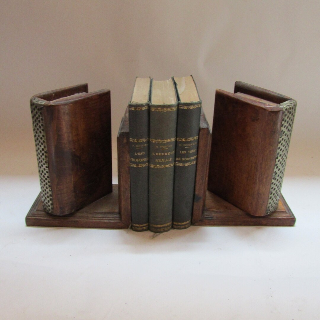 Mis Century Book Holders, Book Holders for Shelves, Vintage Book ...