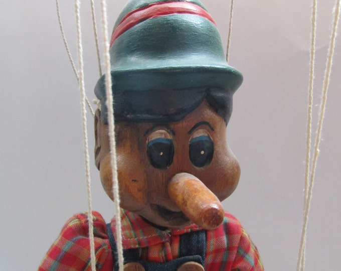 Pinocchio Wooden Puppet, Vintage Pinocchio Puppet, Pinocchio Decoration ...