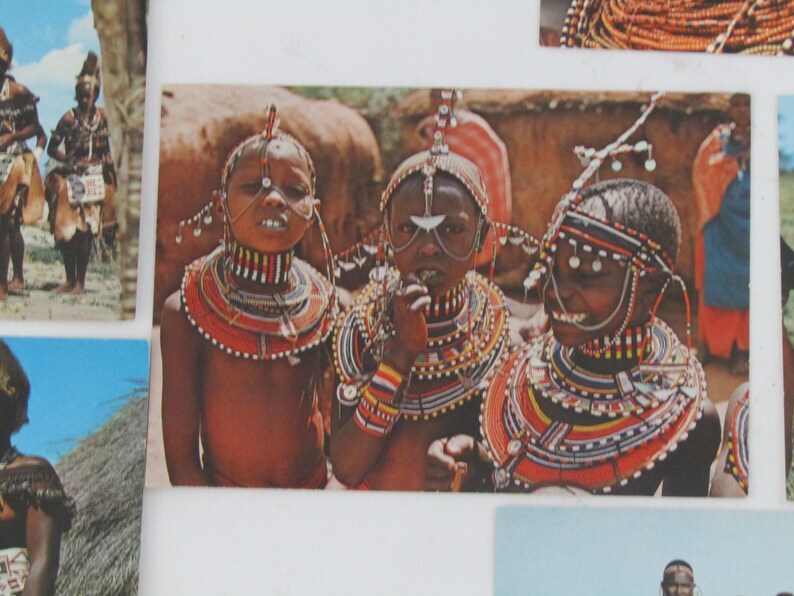 Vintage African Tribes Postcards, Masai Women, Set of 10 - Etsy