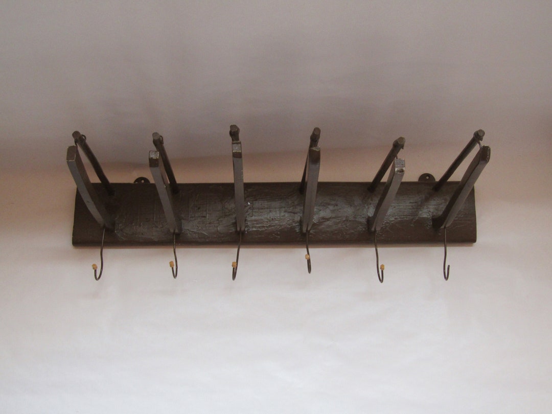 Vintage Unique Wall Mounted Coat Rack, Vintage Wooden Wall Mounted Coat ...