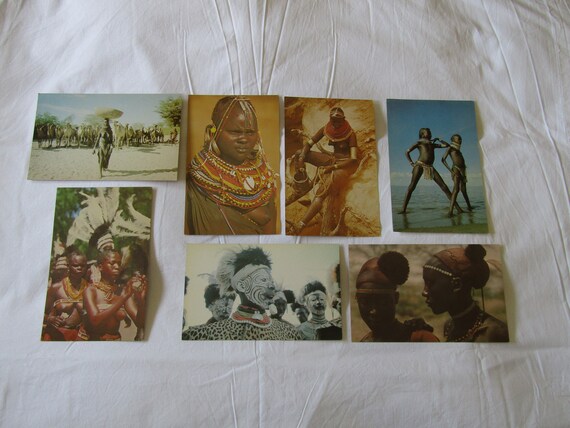 Vintage Postcards Africa African Tribes Prints Tribes | Etsy