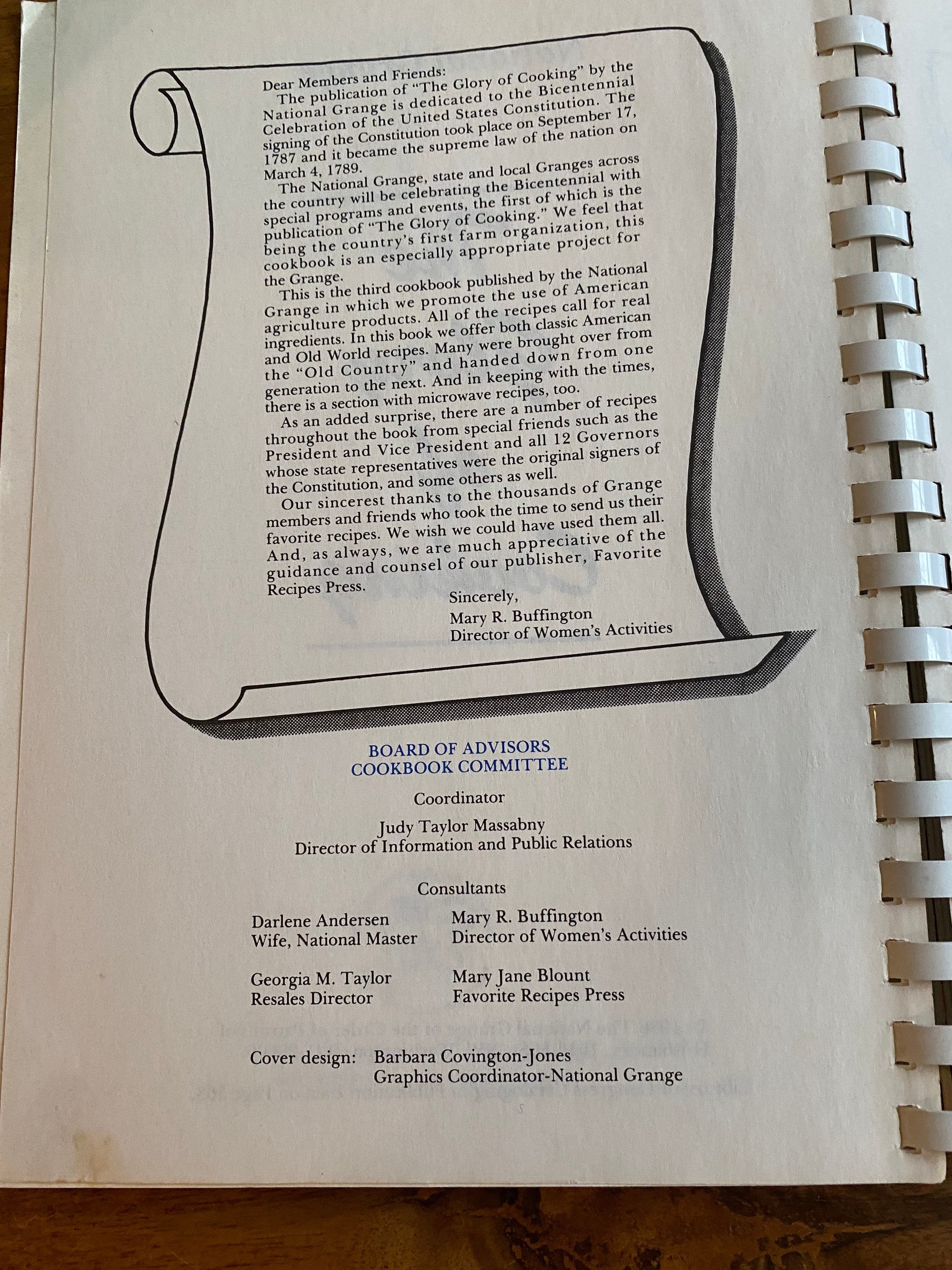 Vintage Spiral 1979 National Grange Cookbook - Recipes From Rural ...