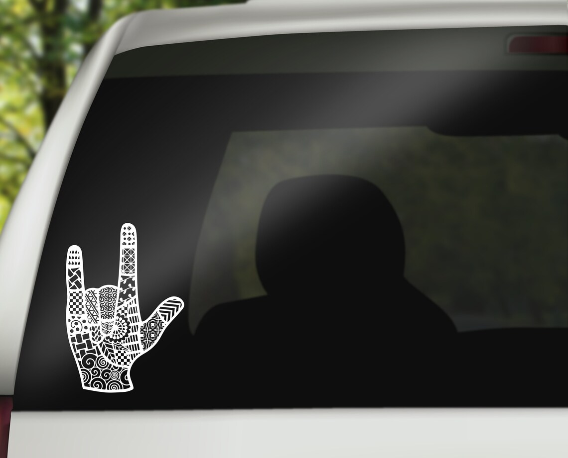 Sign Language Car Decal Sign Language Sticker ASL I Love | Etsy