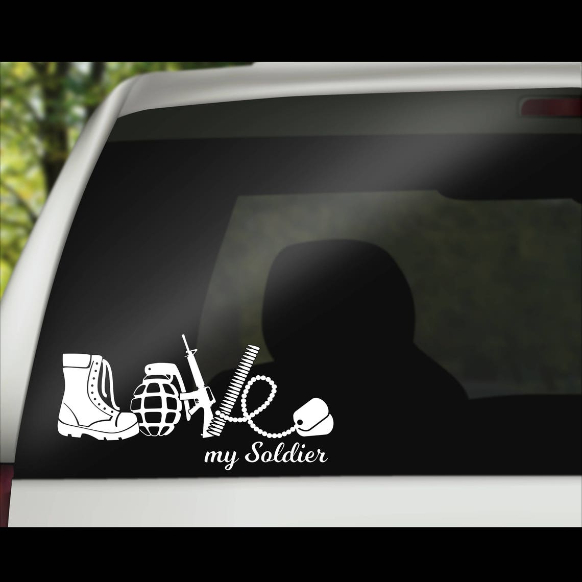Love Army Car Decal - Army Sticker - Army Decal - Army Laptop Decal ...