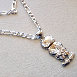 Handala Sterling Silver 925 Pendant With Thick Chain Palestine Refugee ...