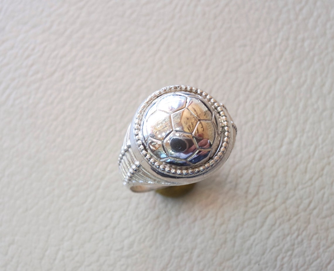 Football lover sterling silver 925 men ring all sizes jewelry | Etsy