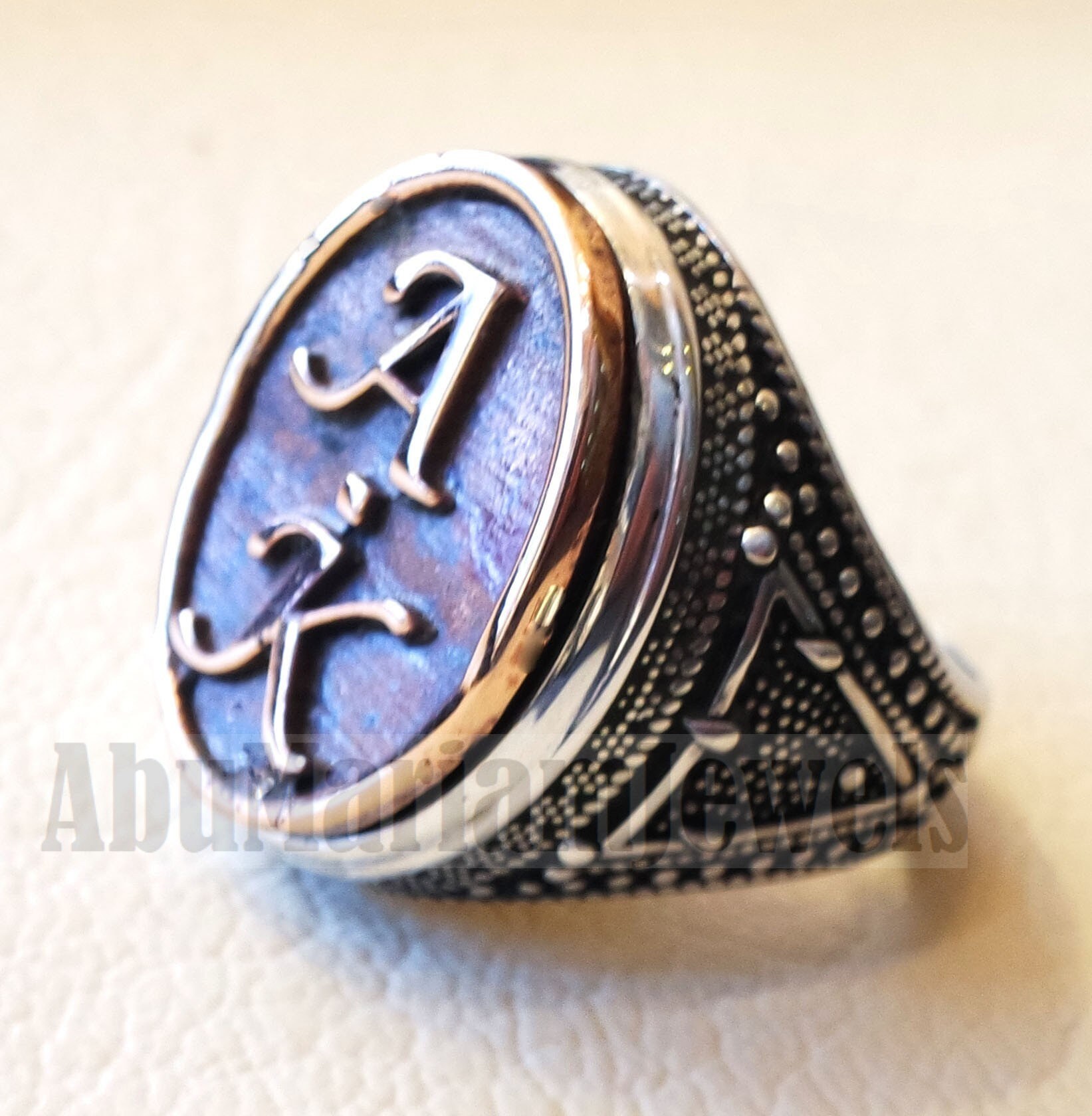 Initials Customized Men Ring Personalized Any 2 Letters - Etsy