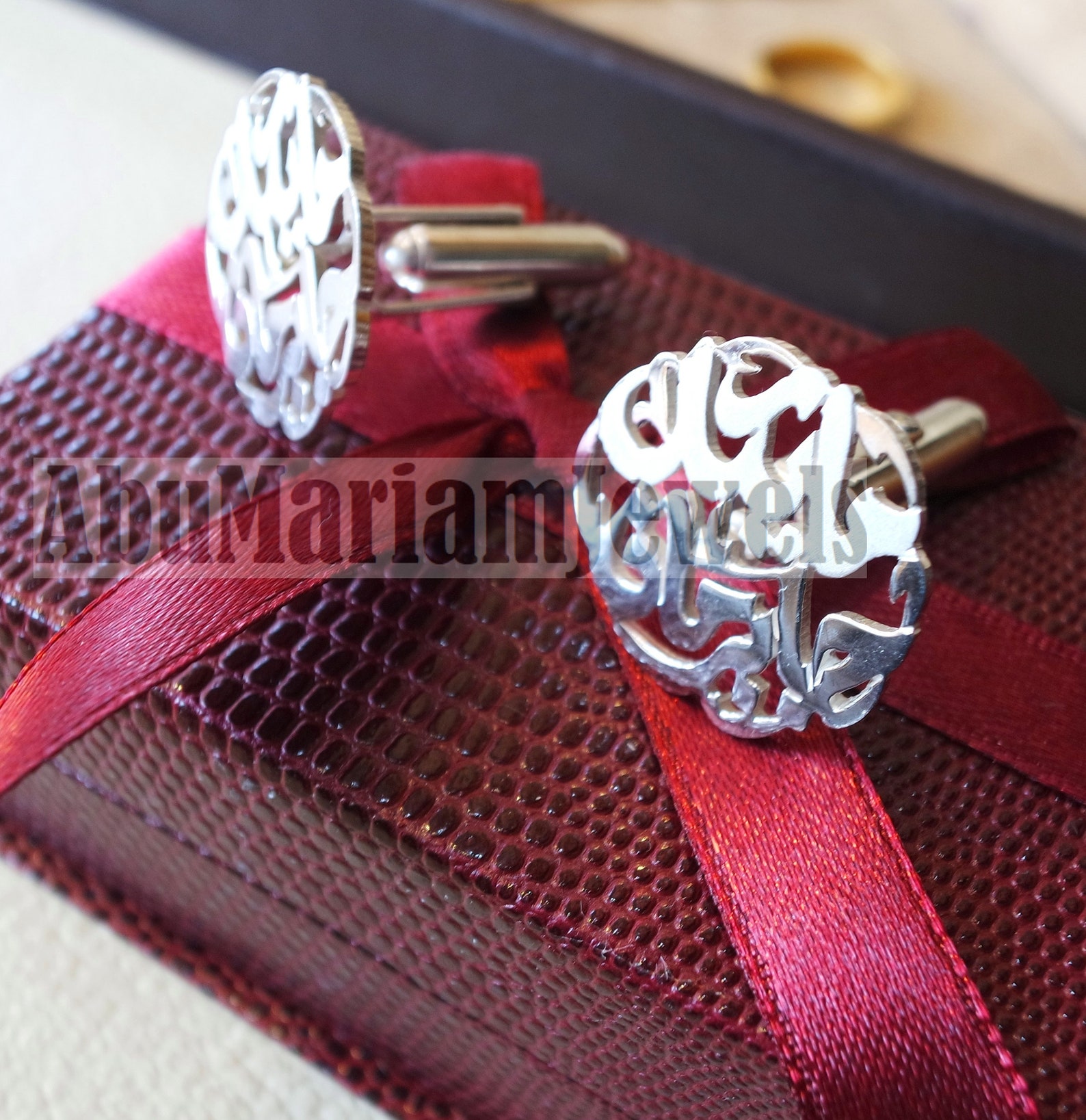 Cufflinks Cuflinks 2 Words on Piece Calligraphy Arabic - Etsy