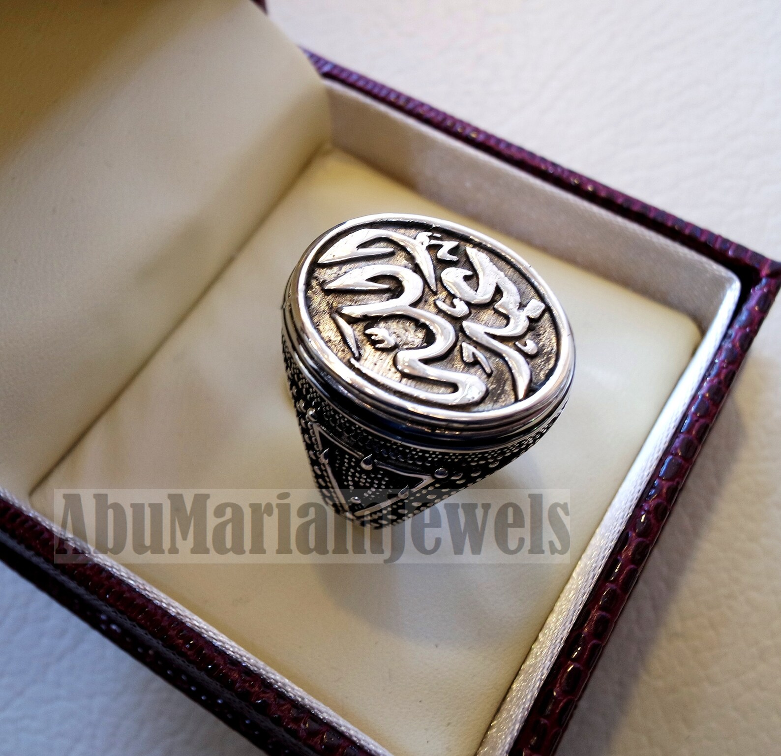 Customized Arabic Calligraphy Names Ring Personalized Antique - Etsy