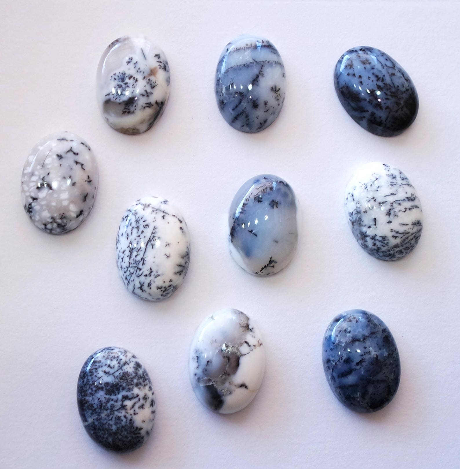 Men Ring Dendritic Opal Agate Natural Stone Semi Precious Oval - Etsy