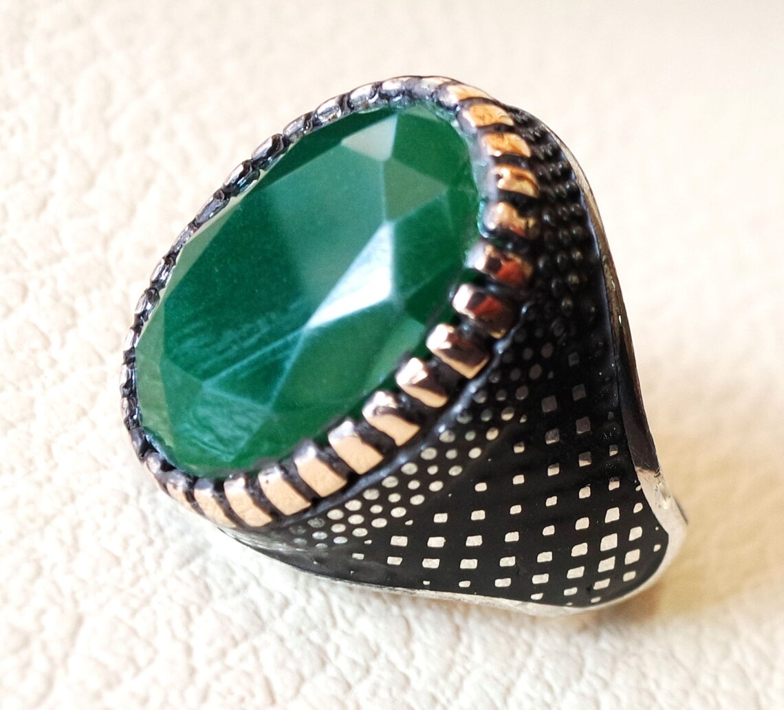 Deep Fancy Opaque Emerald Green Synthetic Corundum Oval Stone | Etsy