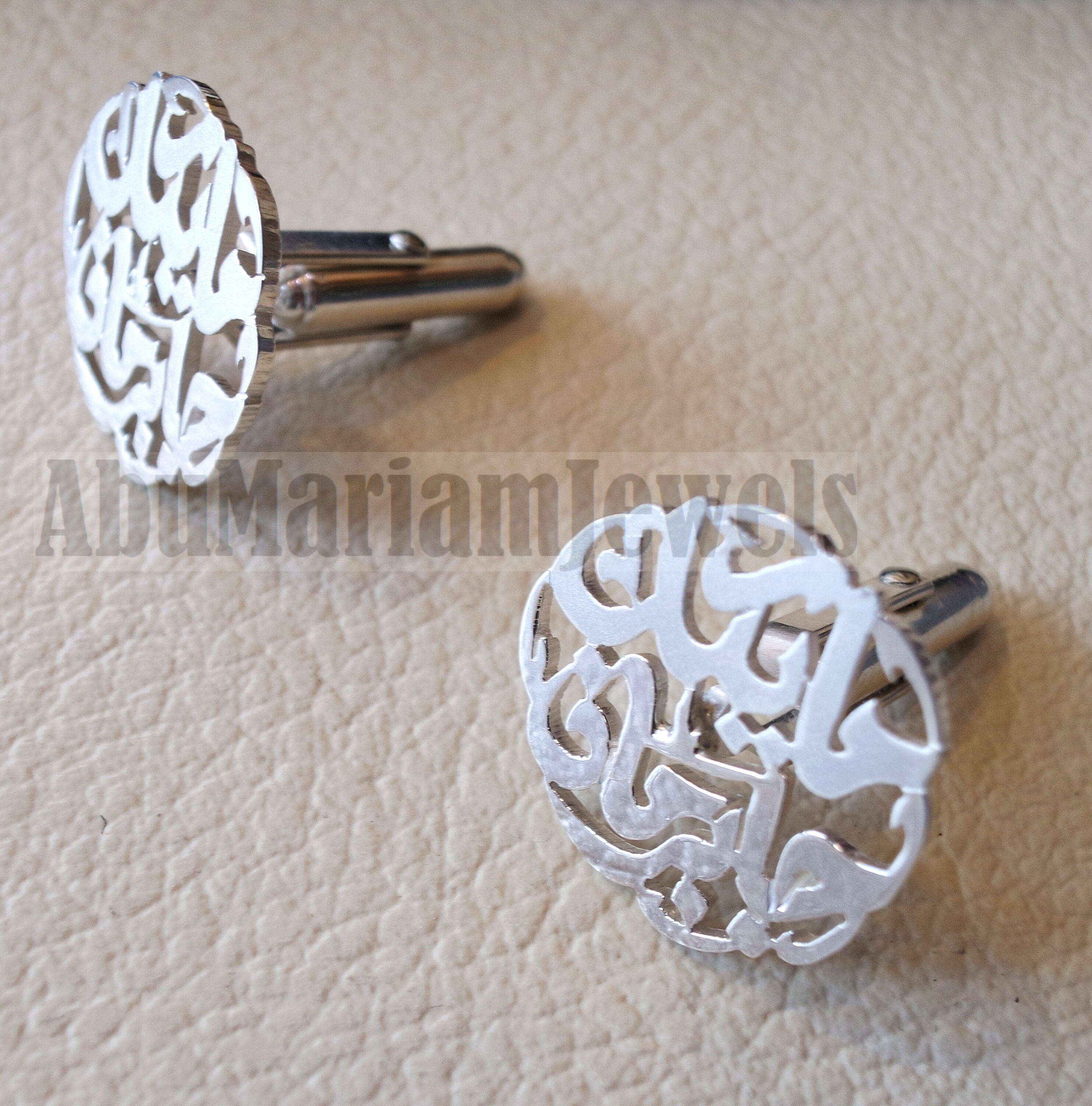 Cufflinks Cuflinks 2 Words on Piece Calligraphy Arabic - Etsy