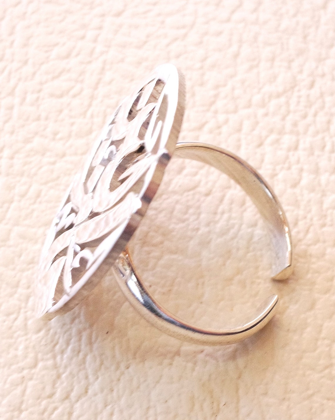 Arabic Arab Jewelry Calligraphy Customized Names Ring Sterling - Etsy