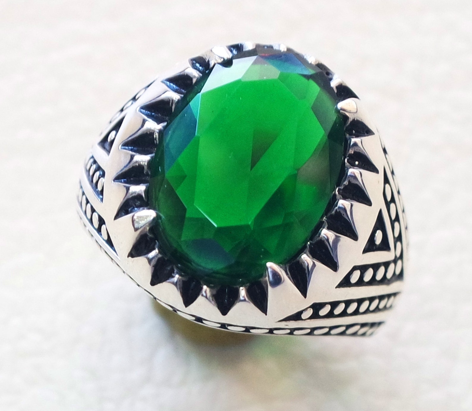 Deep Vivid Fancy Emerald Green Synthetic Corundum Oval Stone - Etsy