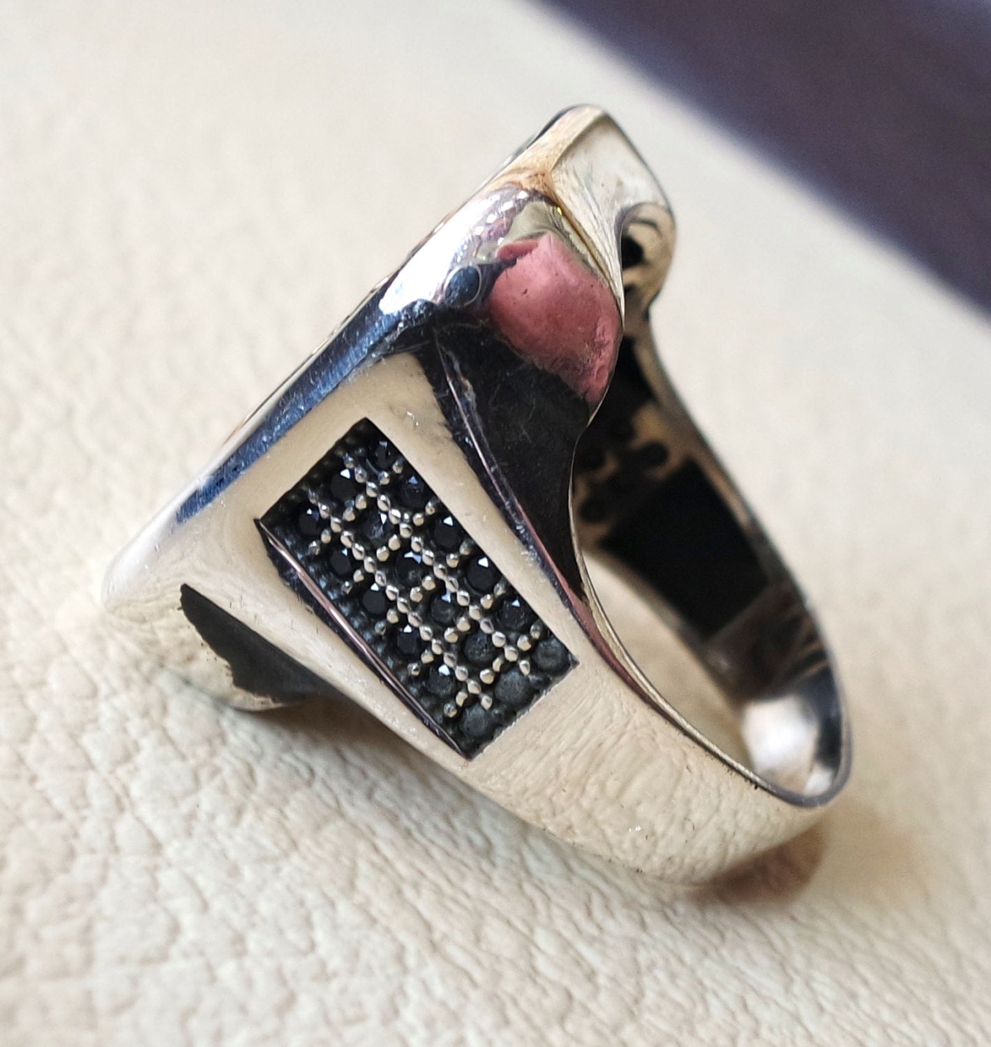 Scale of justice heavy rectangular men ring sterling silver | Etsy