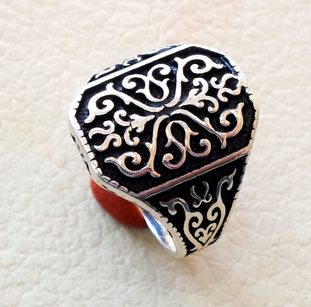 Ornament Man Ring Celtic Style Heavy Sterling Silver 925 Heavy Man ...