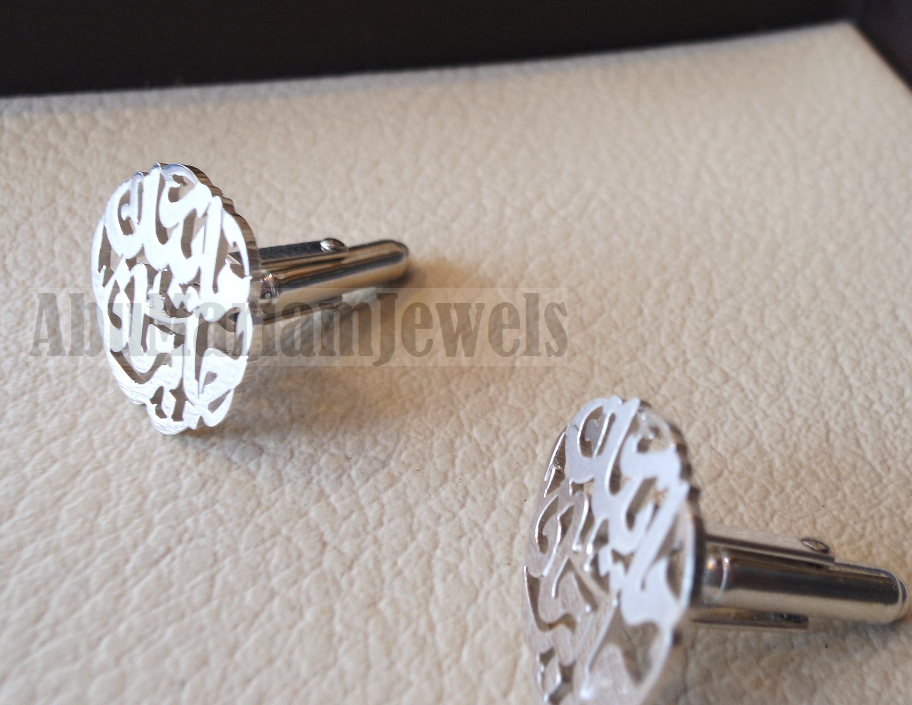 Cufflinks Cuflinks 2 Words on Piece Calligraphy Arabic - Etsy
